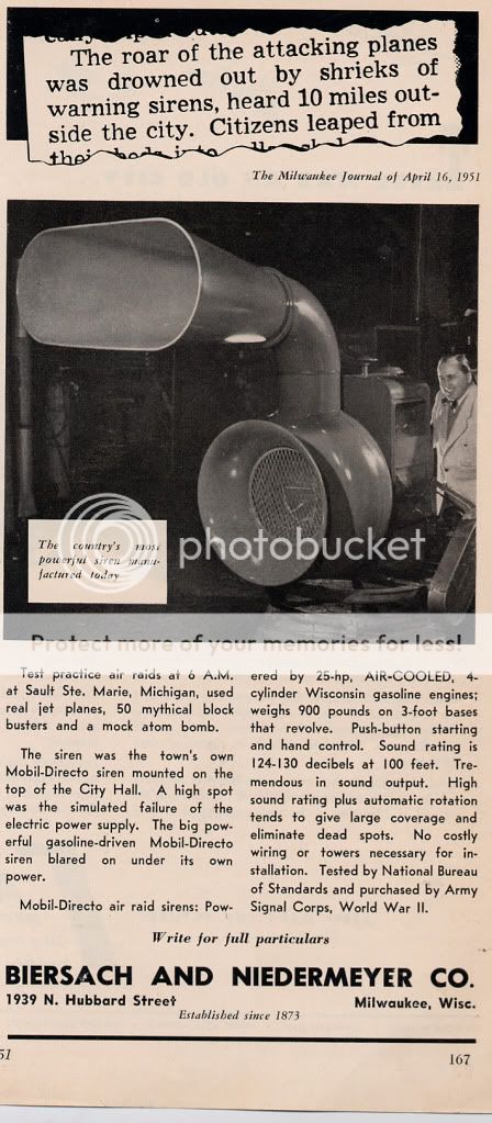 Two Mobil-Directo Ads 1951 & 1952 - The Siren Board